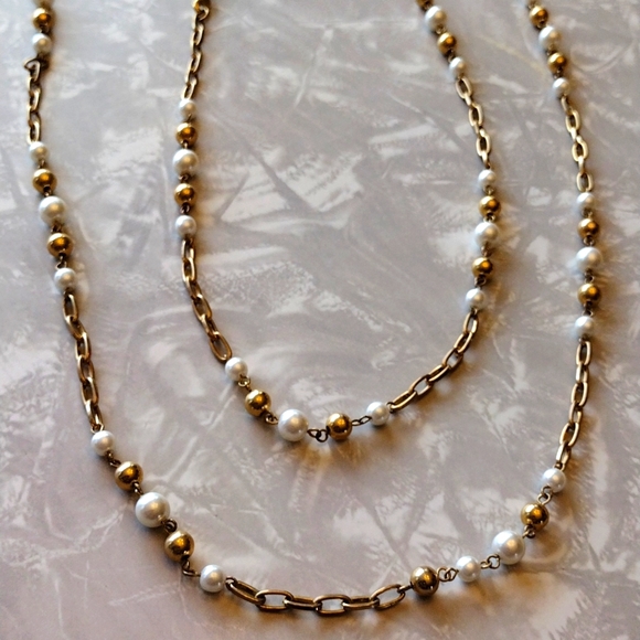 Charter Club | Jewelry | Charter Club Faux Gold And Pearls Extra Long ...